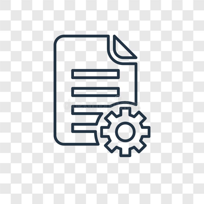 Report Concept Vector Linear Icon Isolated on Transparent Background ...