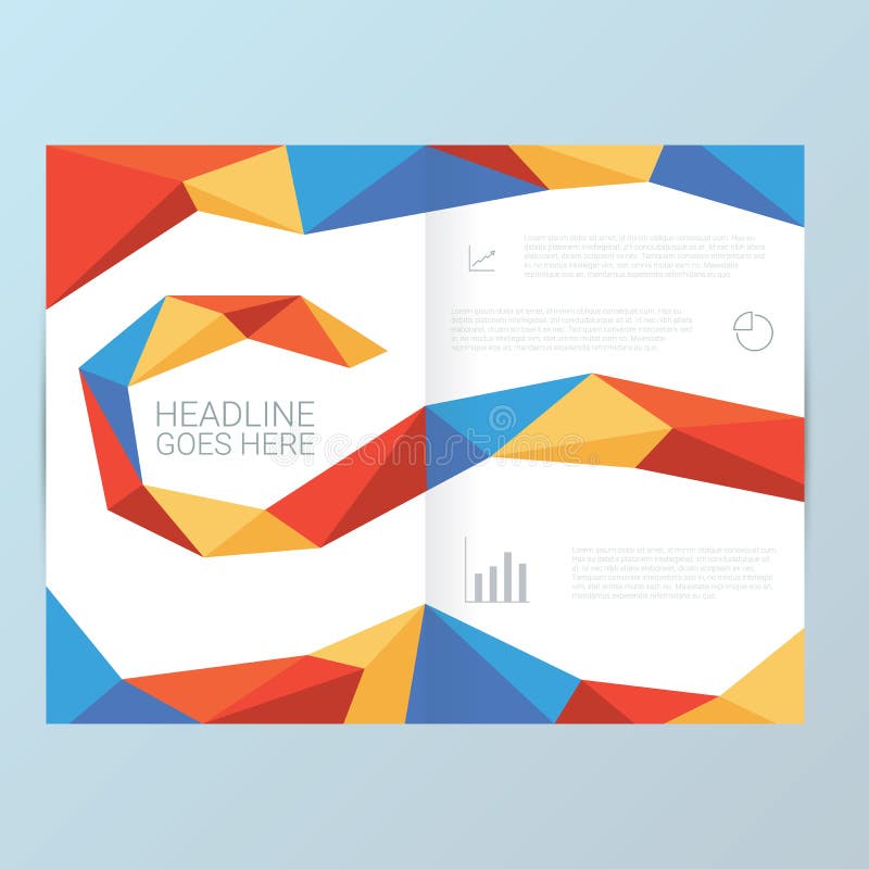 Report Cover Vector Template. Low Poly Geometric Stock Vector ...