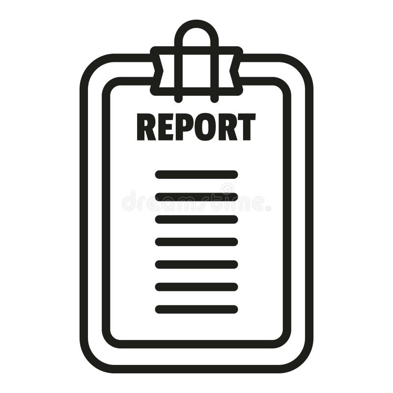 Report Data Icon Outline Vector. Document Chart Stock Vector ...