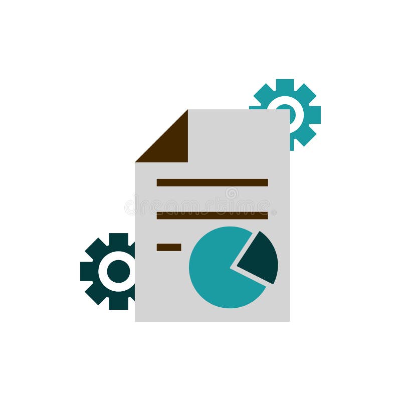 Report Document Chart Settings Business Strategy Icon Stock Vector ...