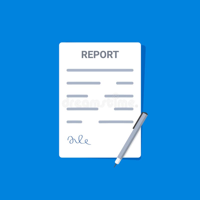 Report Document File Icon Form. Paper Document Signature Paperwork ...