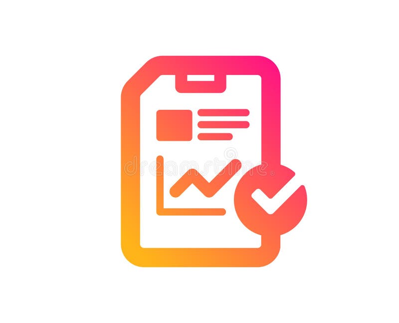 Report Document Icon. Checklist. Vector Stock Vector - Illustration of ...
