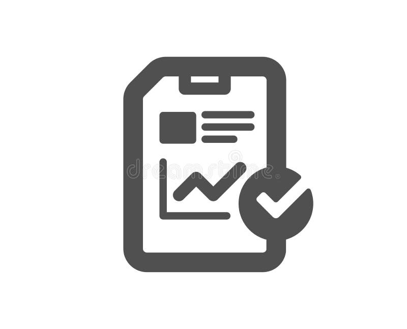 Report Document Icon. Checklist. Vector Stock Vector - Illustration of ...