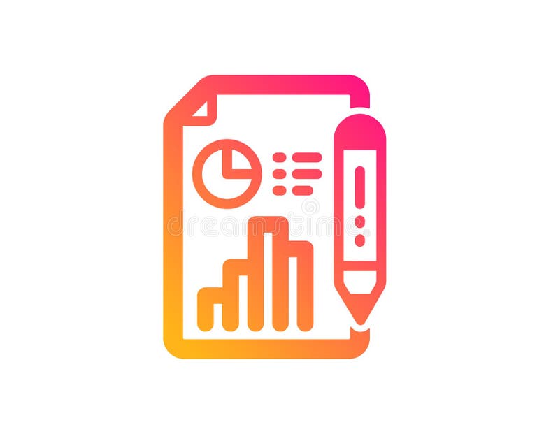 Report Document Icon. Column Graph Sign. Vector Stock Vector ...