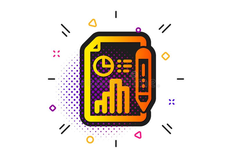 Report Document Icon. Column Graph Sign. Vector Stock Vector ...