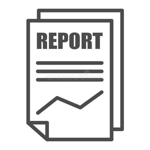 Report Document Icon, Editable Stroke, Pixel Perfect Stock Vector ...