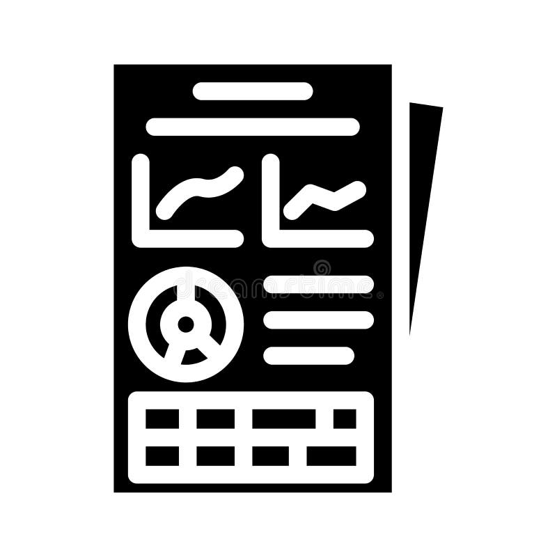 Report Esg Glyph Icon Vector Illustration Stock Vector - Illustration ...