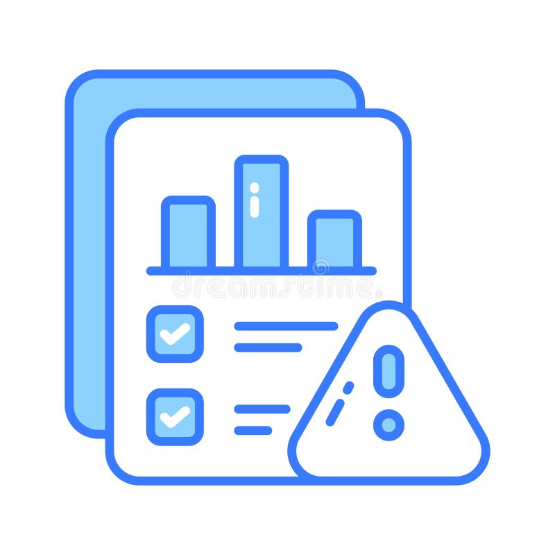 Report with Exclamation Mark, Report Alert, Error, Danger, Analysis ...