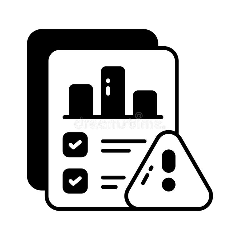 Report with Exclamation Mark, Report Alert, Error, Danger, Analysis ...