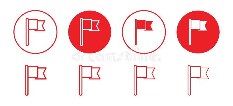 Report Flag Icon Vector Set Collection for Web Stock Vector ...