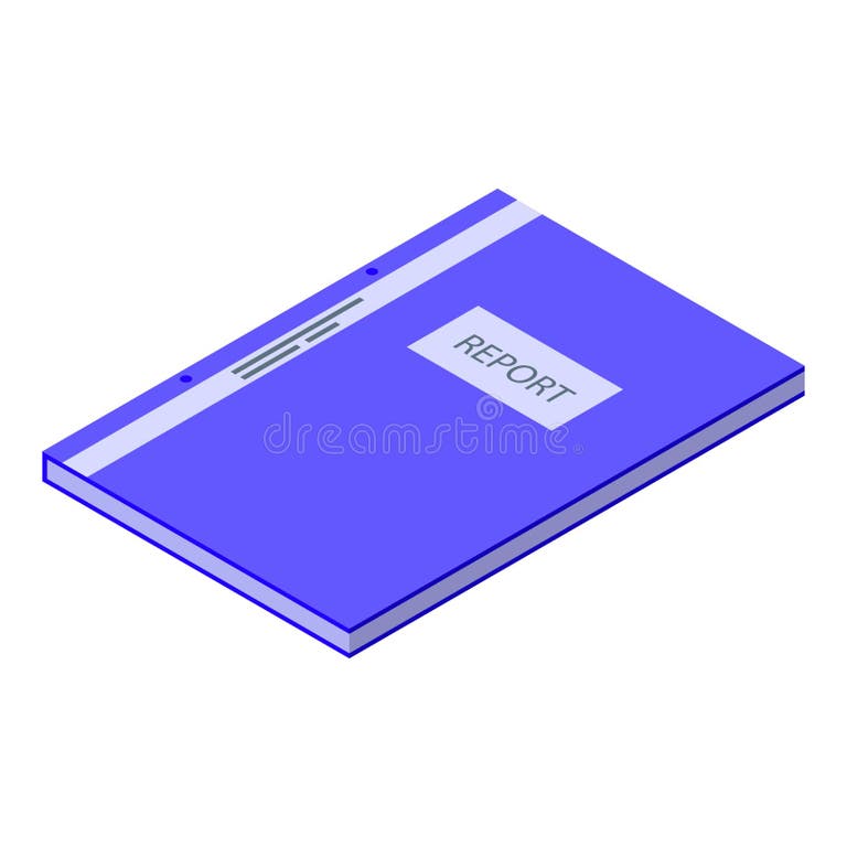 Report Folder Icon, Isometric Style Stock Vector - Illustration of ...