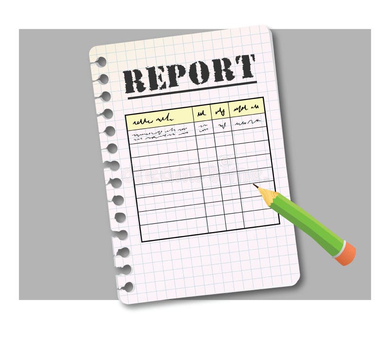 Report form stock vector. Illustration of document, columns - 25675313