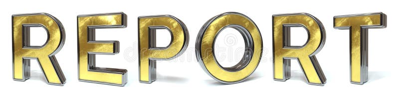 Report golden text stock illustration. Illustration of modern - 118417969
