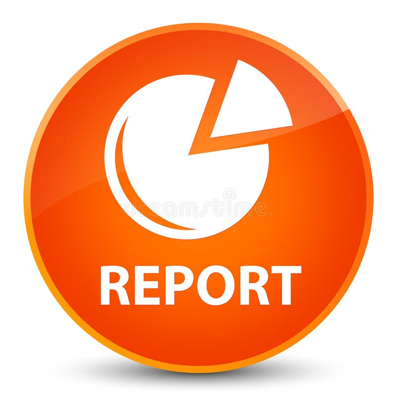Report (graph Icon) Elegant Orange Round Button Stock Illustration ...