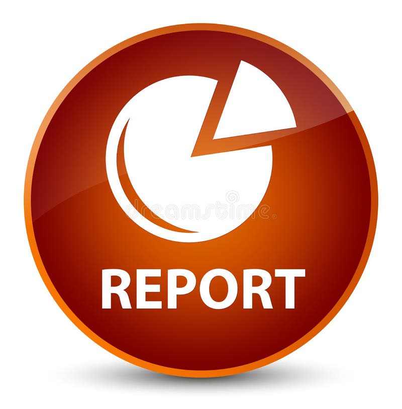 Report (graph Icon) Elegant Brown Round Button Stock Illustration ...