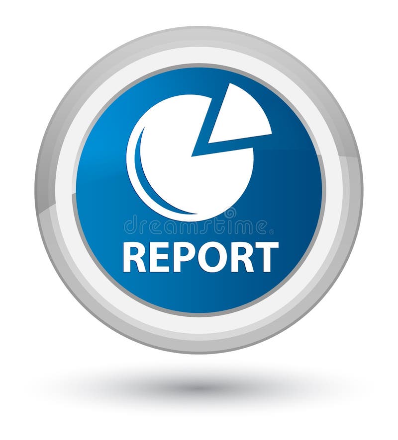 Report (graph Icon) Prime Blue Round Button Stock Illustration ...