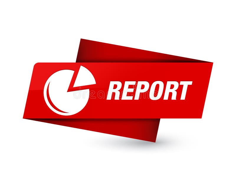 Report (graph Icon) Special Red Round Button Stock Illustration ...