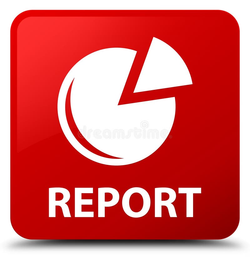 Report (graph Icon) Red Square Button Stock Illustration - Illustration ...