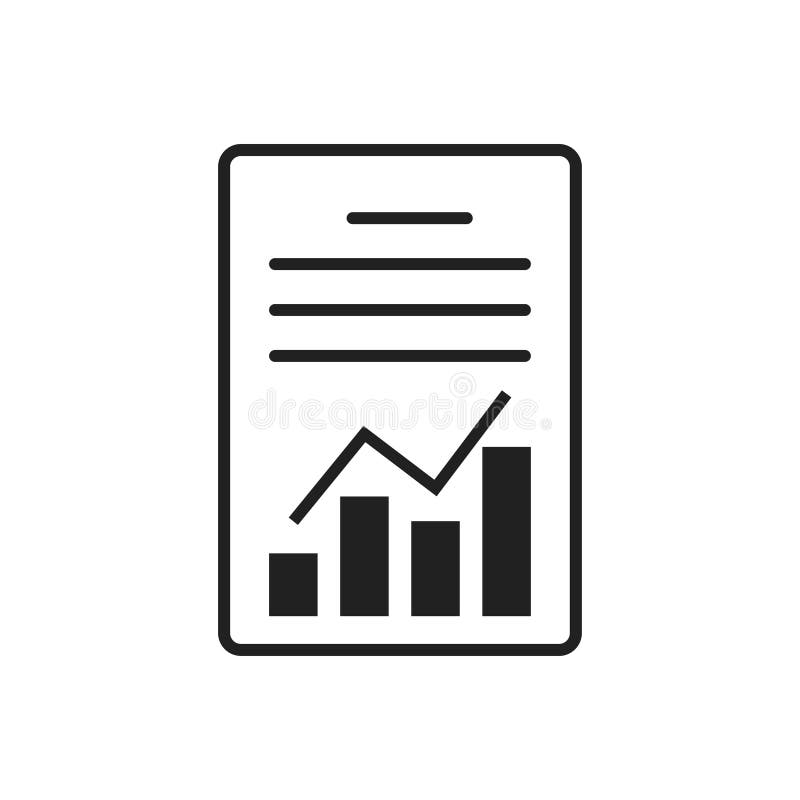 Graphic Document or Report with Chart Icon Vector. Paper Reporting ... Graphic Document or Report with Chart Icon Vector. Paper Reporting ...