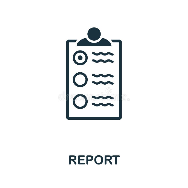 Report Icon. Creative Element Design from Fire Safety Icons Collection ...