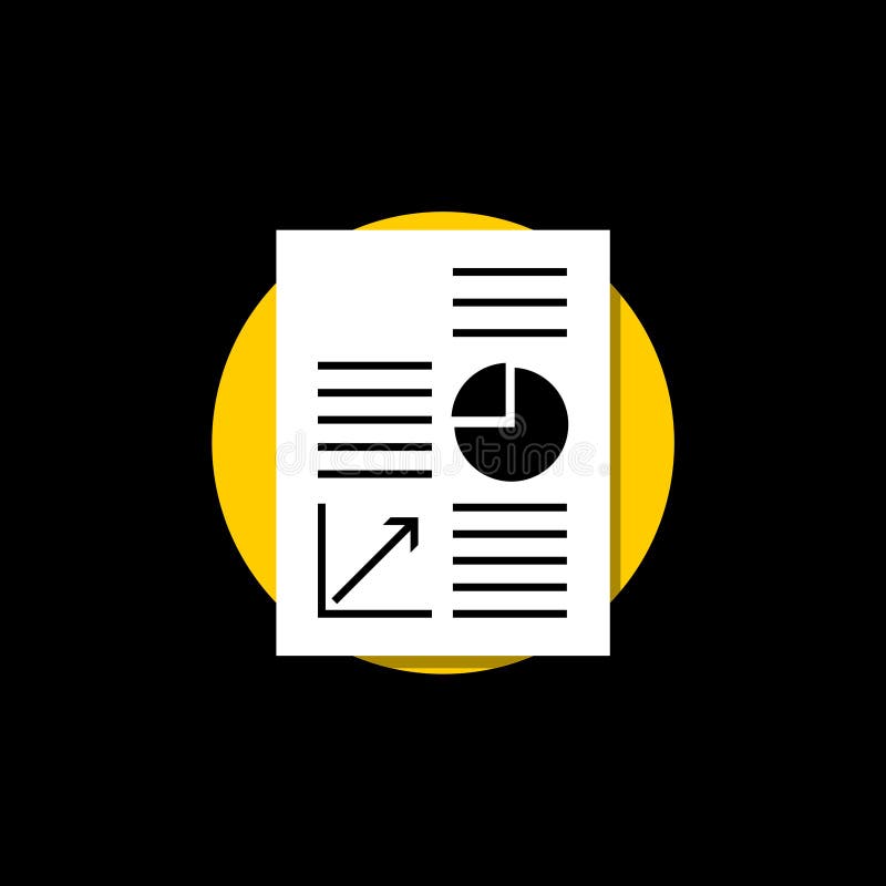 Black Report File in the Hand Icon or Logo Stock Illustration ...