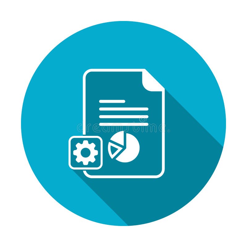 Report Icon with Settings Sign. Report Icon and Customize, Setup ...