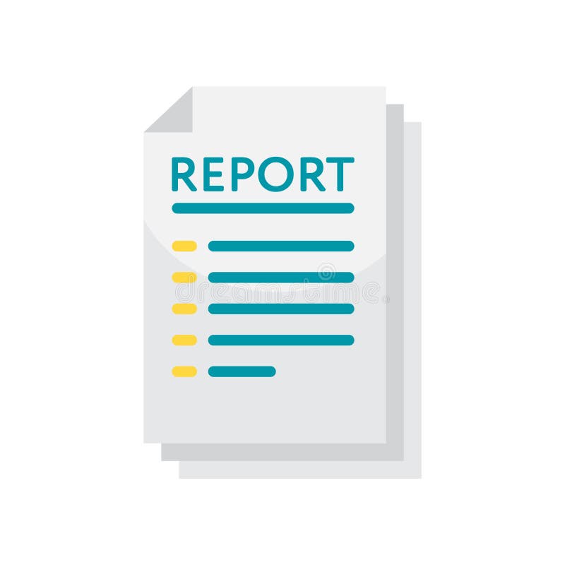 Report Icon Vector Isolated on White Background, Report Sign , L Stock ...