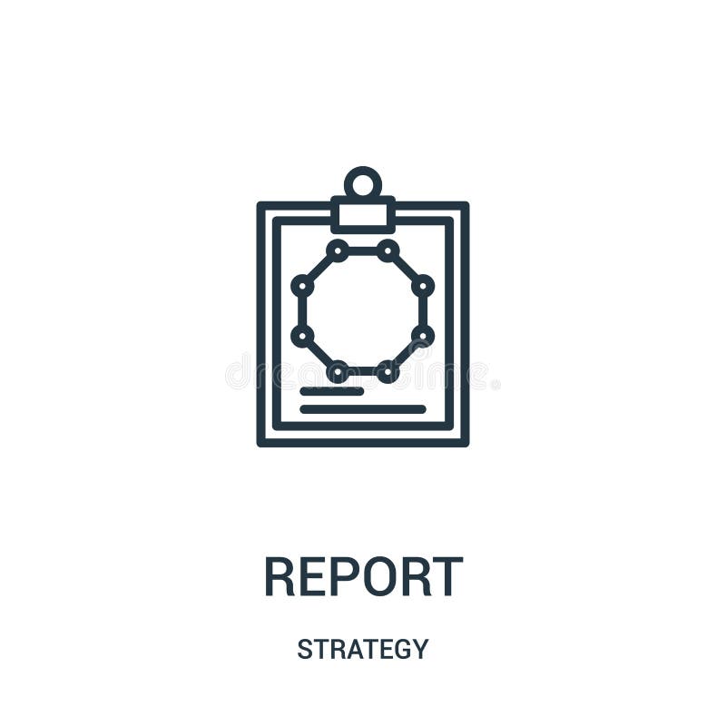 Report Icon Vector from Strategy Collection. Thin Line Report Outline ...