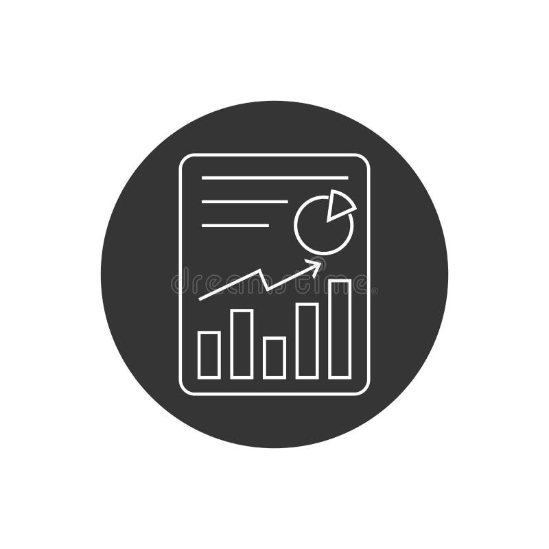 Report Line Icon in Flat Style. Accounting Symbol for Your Web Site ...