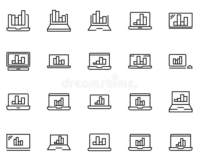 Report line icon stock vector. Illustration of device - 194919152