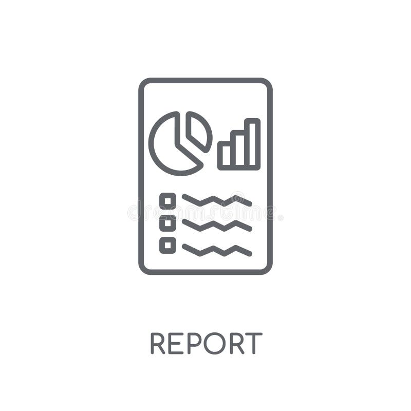Report Linear Icon. Modern Outline Report Logo Concept on White Stock ...