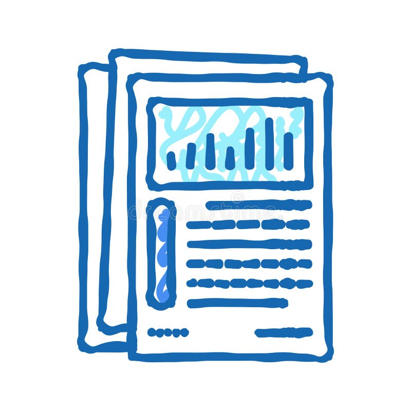 Report Paper Document Icon Doodle Illustration Stock Vector ...