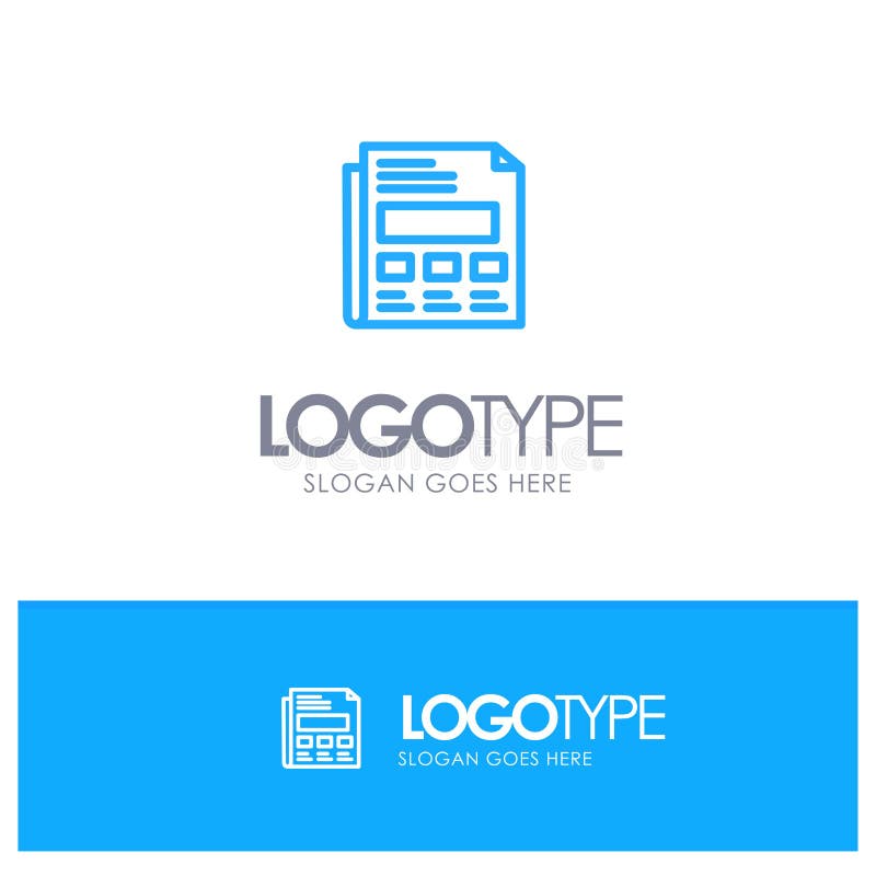 Report, Paper, Sheet, Presentation Business Logo Template. Flat Color ...