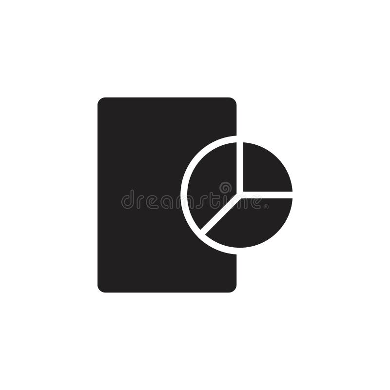 Report Pie Chart Icon Flat Line Illustration Stock Illustration ...