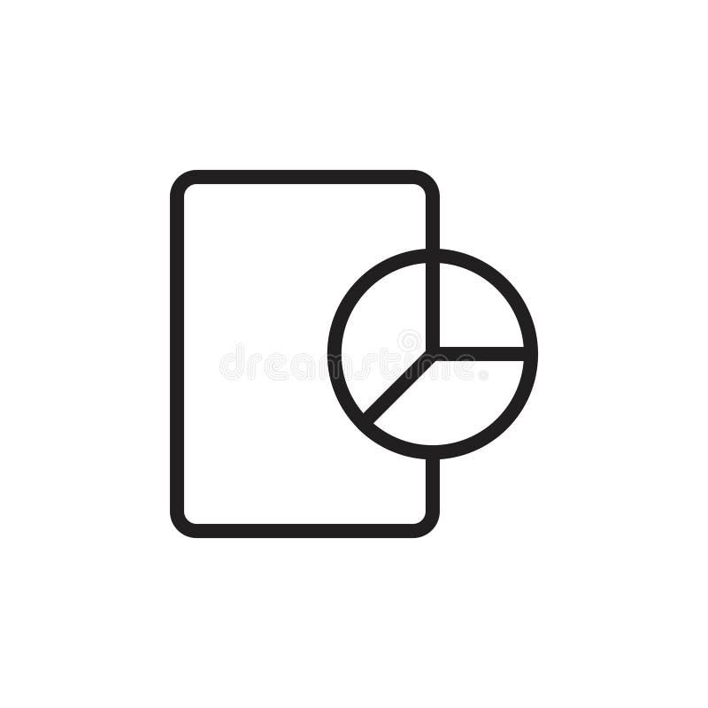 Report Pie Chart Icon Flat Line Illustration Stock Vector ...