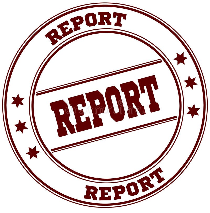 REPORT simple red stamp stock illustration. Illustration of message ...