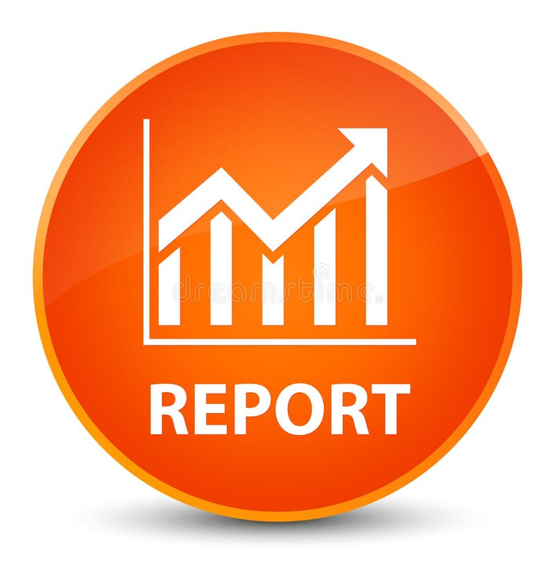 Report (statistics Icon) Elegant Orange Round Button Stock Illustration ...
