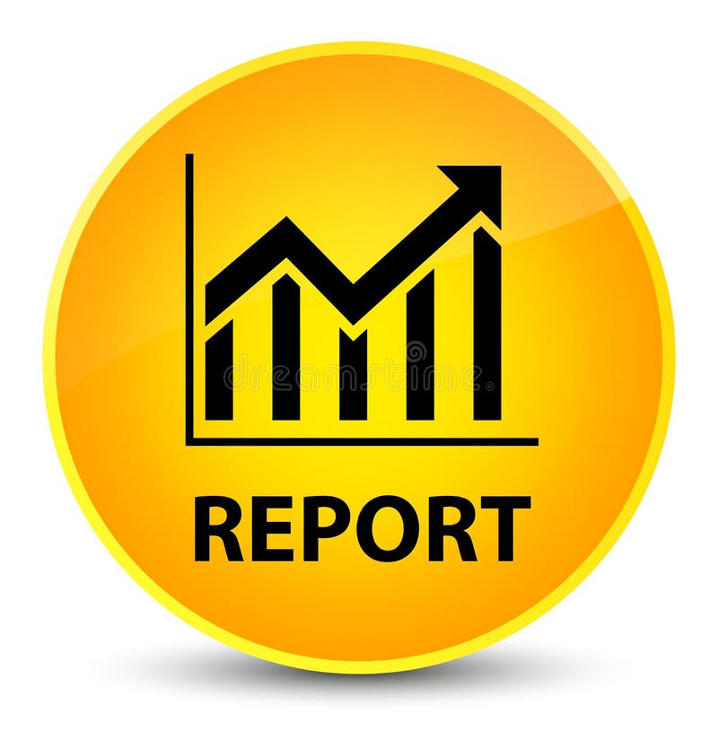 Report (statistics Icon) Elegant Yellow Round Button Stock Illustration ...