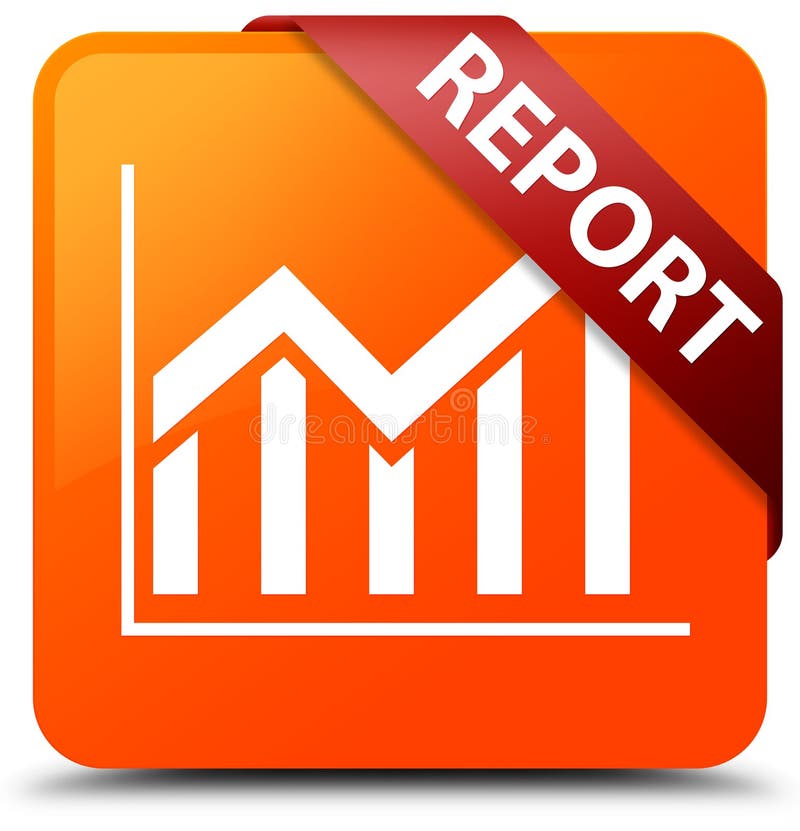Report (statistics Icon) Orange Square Button Red Ribbon in Corn Stock ...