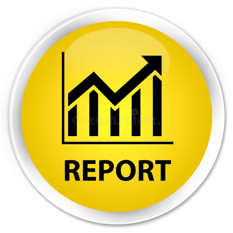 Report (statistics Icon) Premium Yellow Round Button Stock Illustration ...