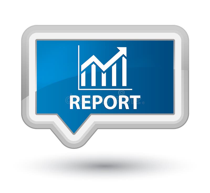 Report (statistics Icon) Prime Blue Banner Button Stock Illustration ...