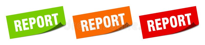 Report Sticker. Report Square Isolated Sign Stock Vector - Illustration ...