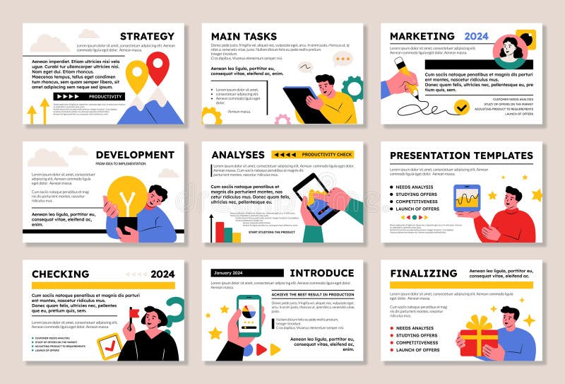 Report Template. Business Presentation Slides. Marketing Portfolio with ...