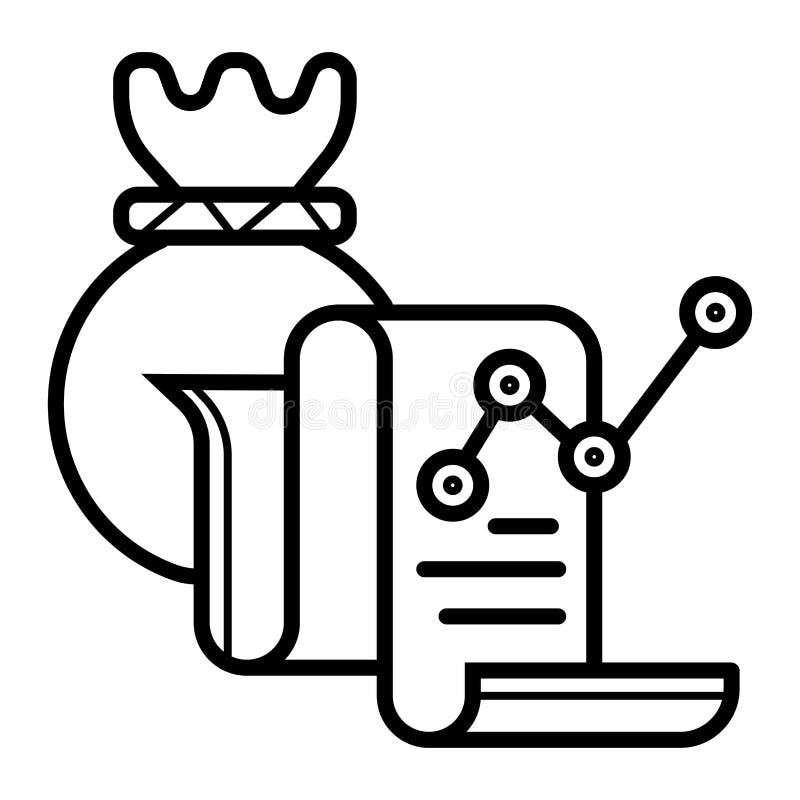 Report Text File Icon. Document with Chart Stock Illustration ...