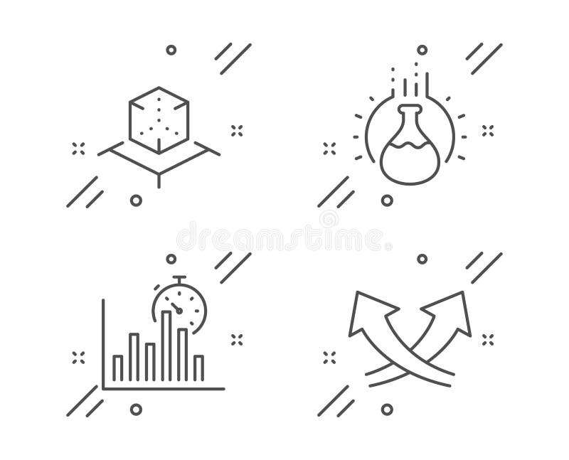Report Timer, Augmented Reality and Chemistry Experiment Icons Set ...