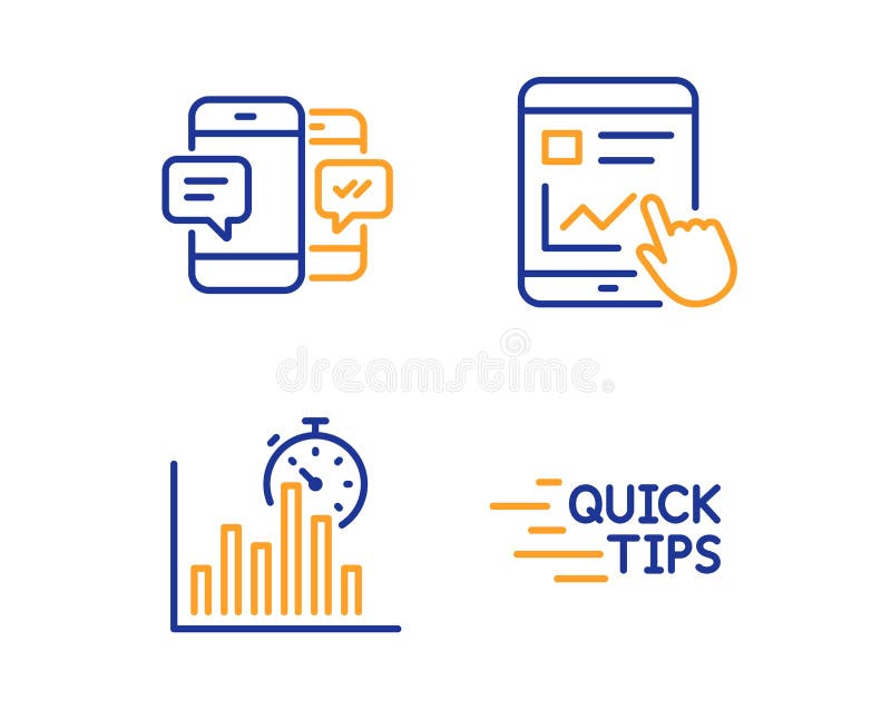 Report Timer, Smartphone Sms and Internet Report Icons Set. Education ...