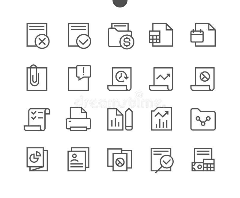Report UI Pixel Perfect Well-crafted Vector Thin Line Icons 48x48 Ready ...