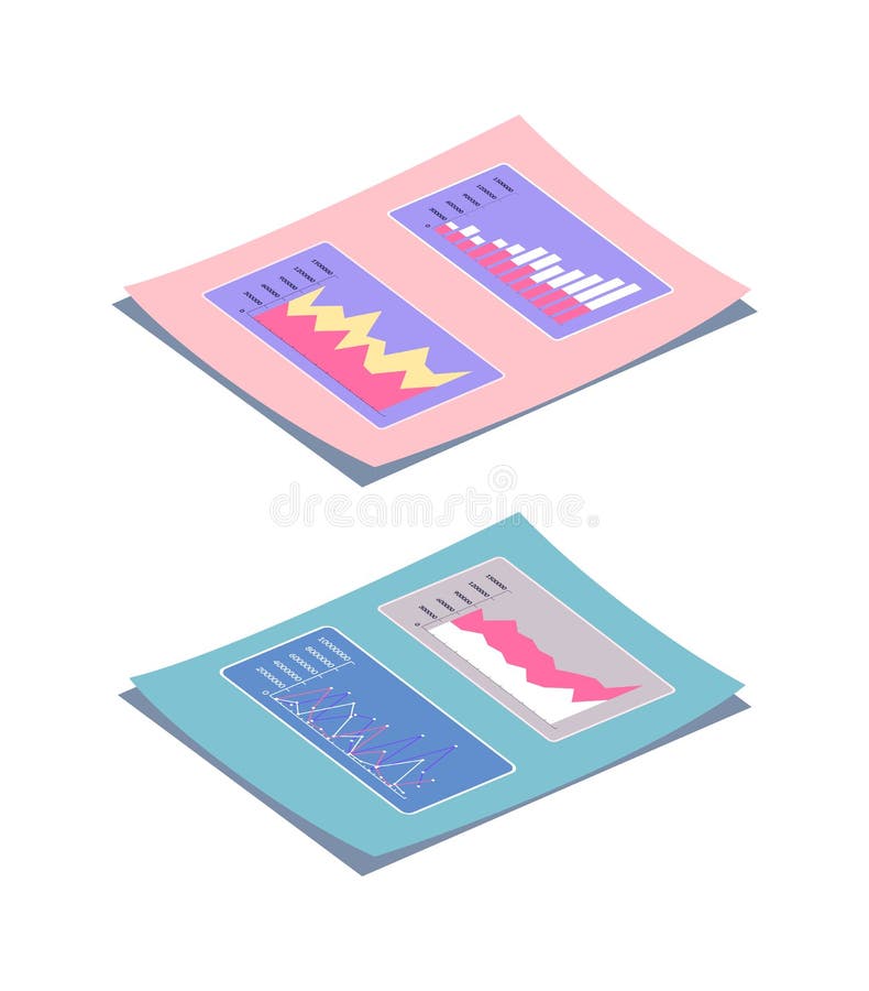 Documentation and Reports with Graphics Table Stock Vector ...