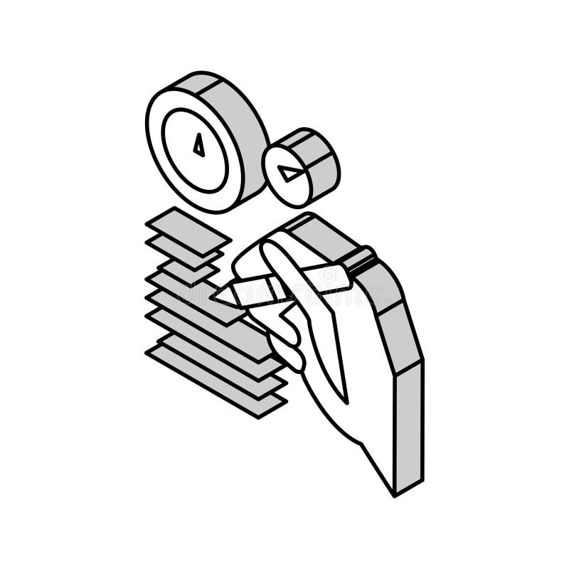 Report Writing Isometric Icon Vector Illustration Sign Stock Vector ...