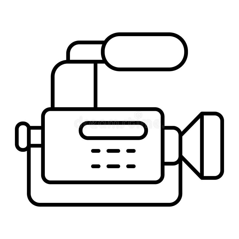 Videocamera Line Icon Set, Camera Symbols Collection, Vector Sketches ...